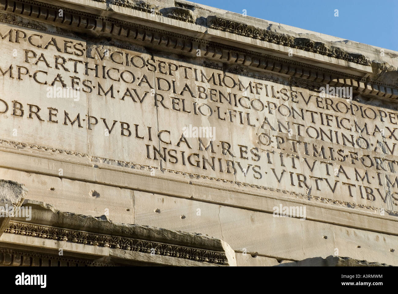Rome Augustus Triumphal Arch Italy Stock Photo - Alamy