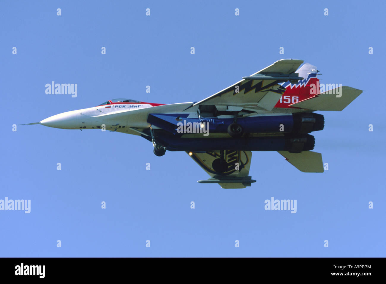 Mig 29 OVT Fulcrum vectored thrust company demonstration aircraft Stock ...