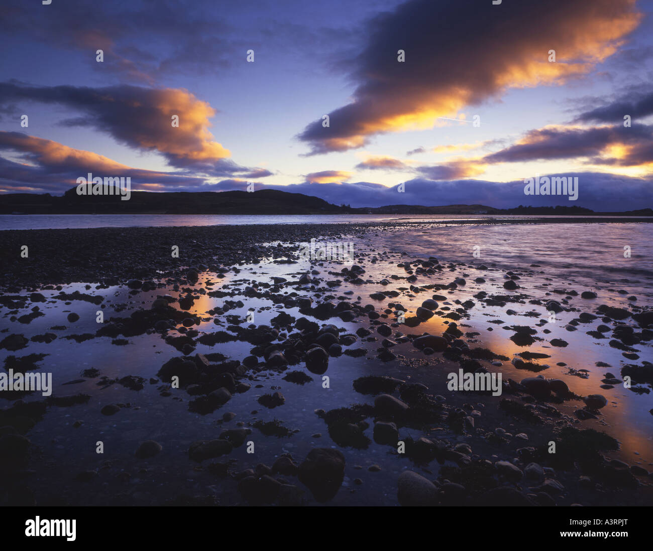 Dunstaffnage Marina over Connel Bay, Argyll Stock Photo - Alamy