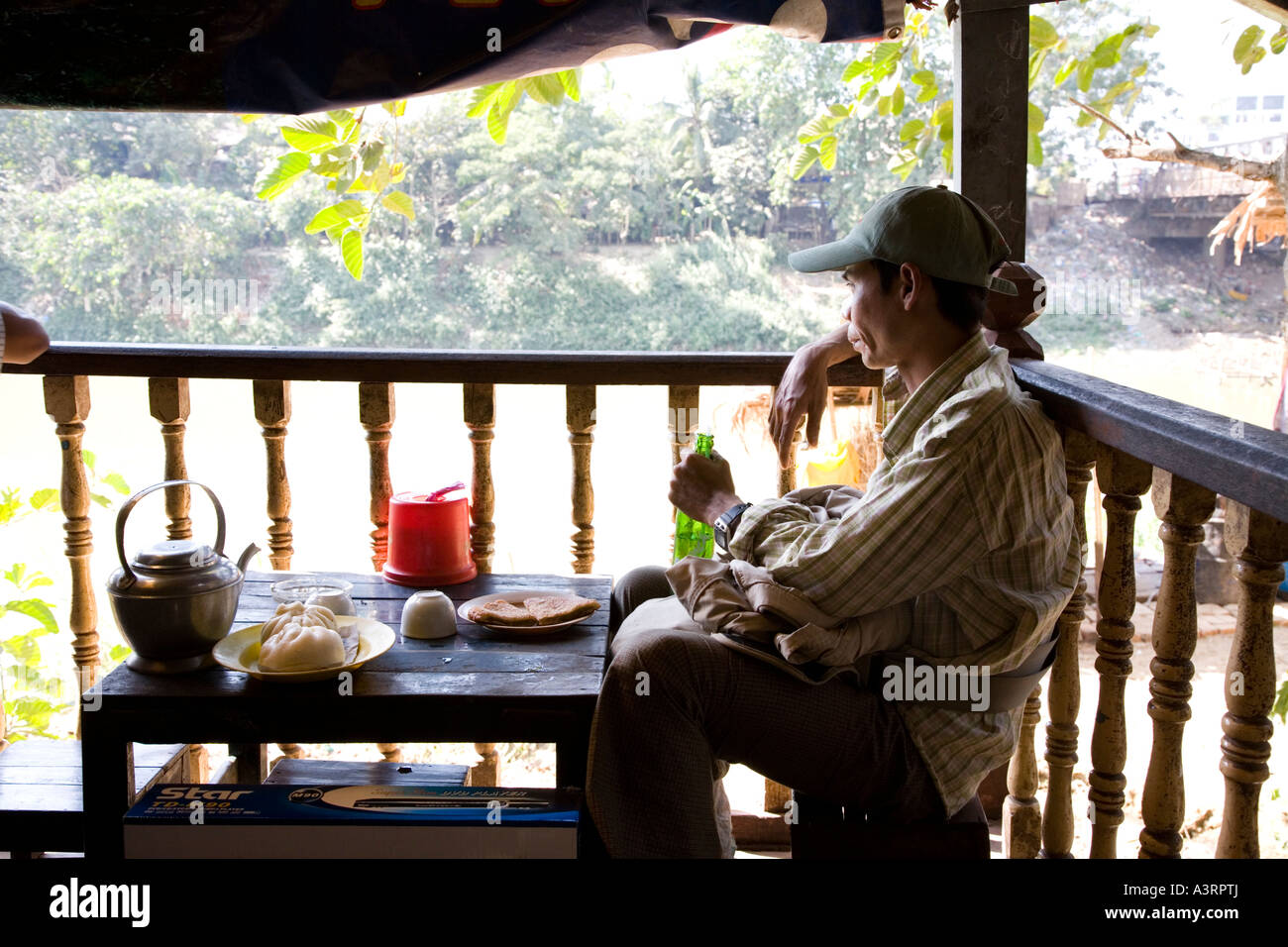 Tea Shop, Bago, Myanmar Stock Photo - Alamy