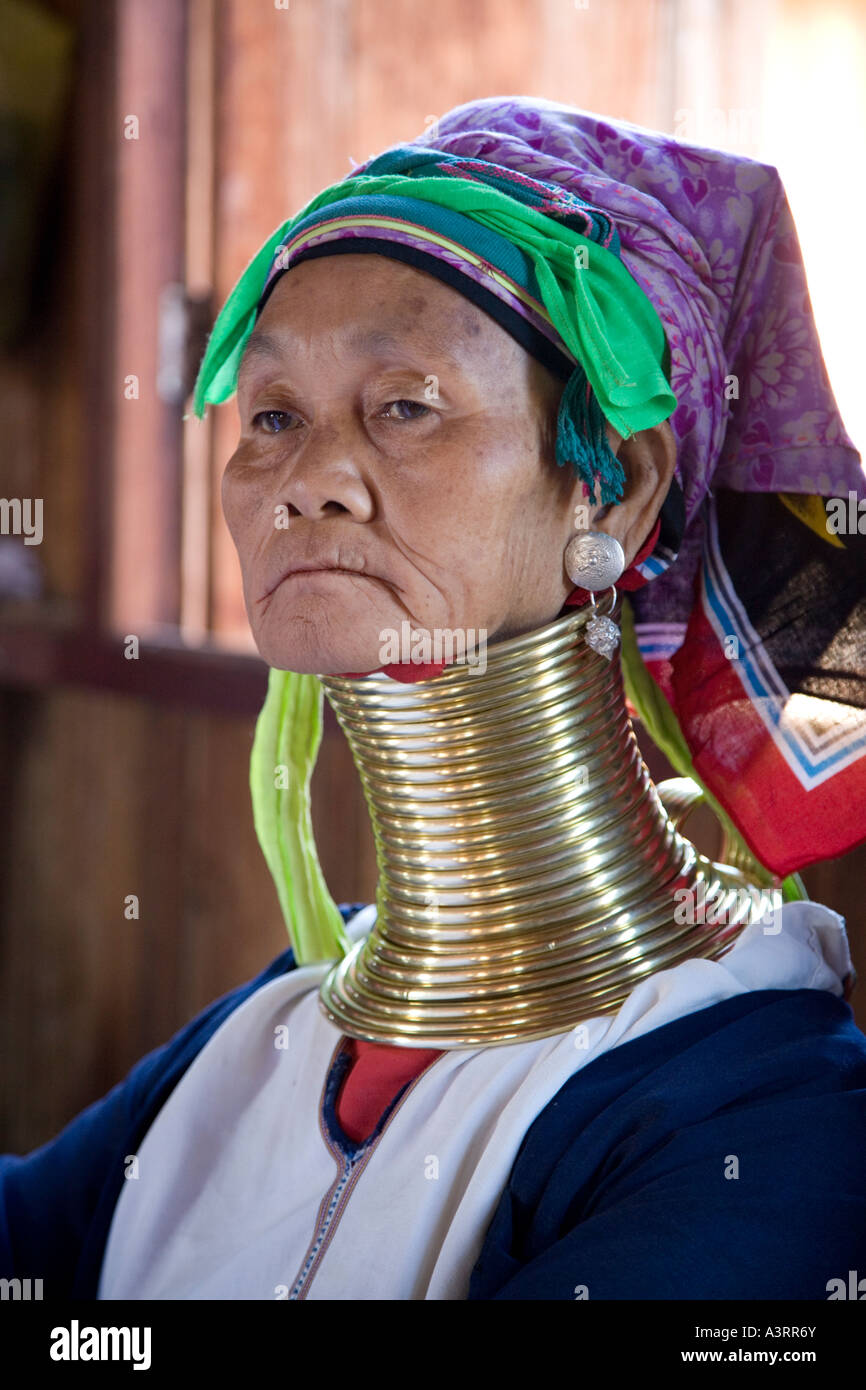 Portrait old padaung woman hi-res stock photography and images - Alamy