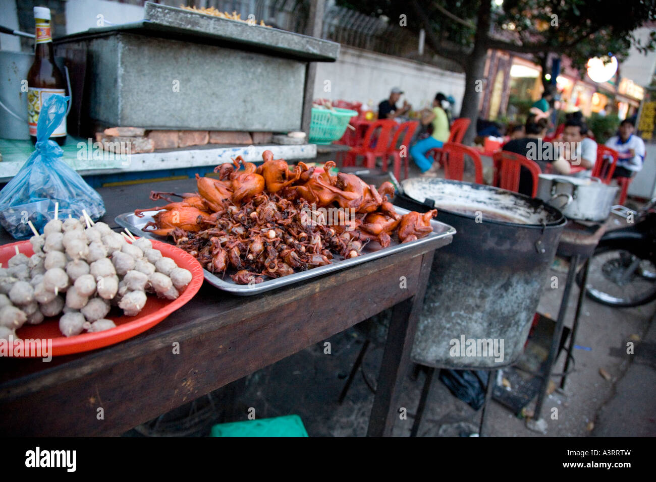 Barbecue Market Stall, Phnom Penh, Cambodia Stock Photo - Alamy