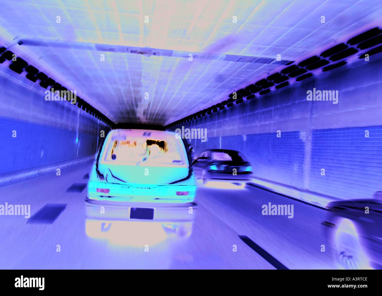 Road marking for two lane tunnel hi-res stock photography and images ...