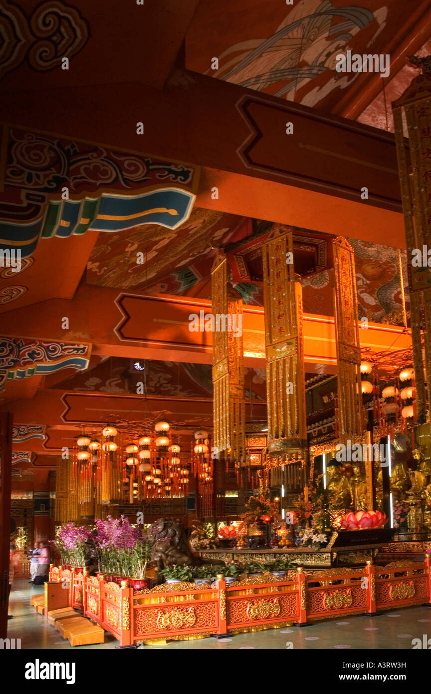 Stock photograph of the interior at Po Lin Monastery on Lantau Island ...