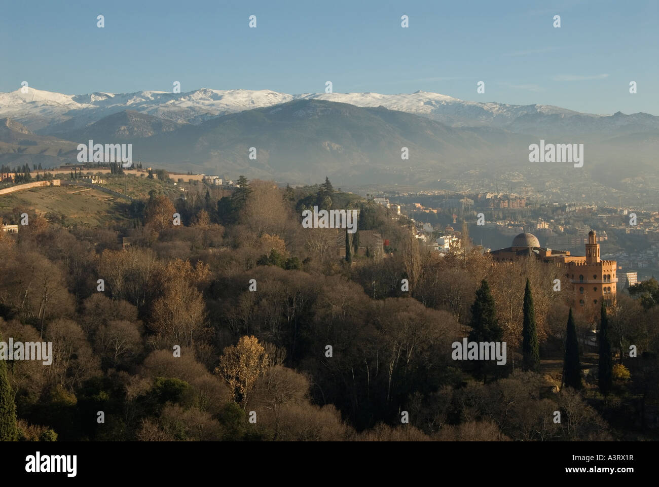 The Sierra Nevada mountains from the city of Granada Stock Photo - Alamy