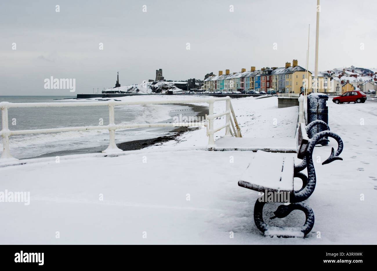 snow scenes aberystwyth ceredigion feb 8 2007 promenade in the snow ...