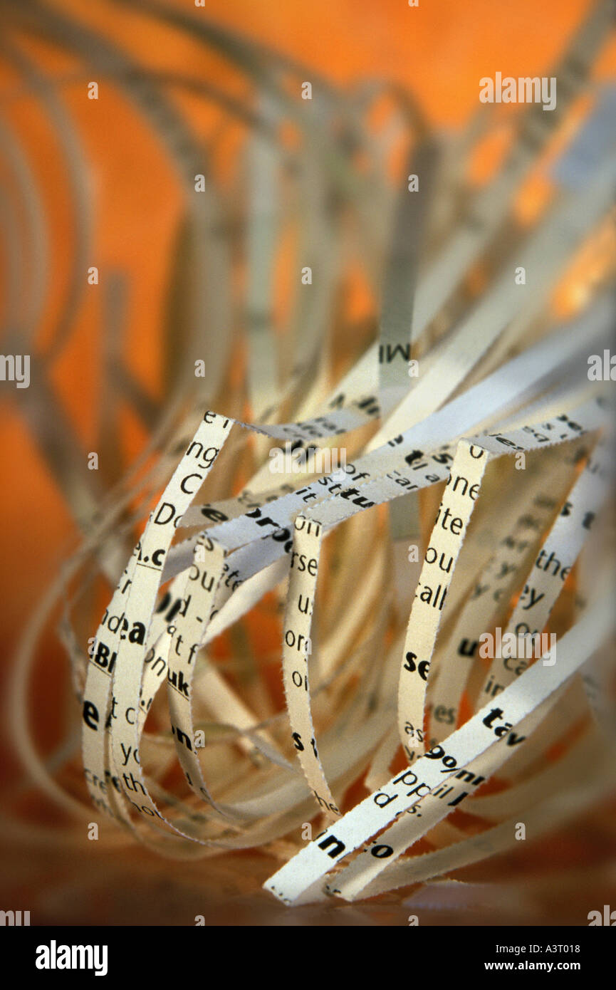 Shredded confidential documents Stock Photo - Alamy