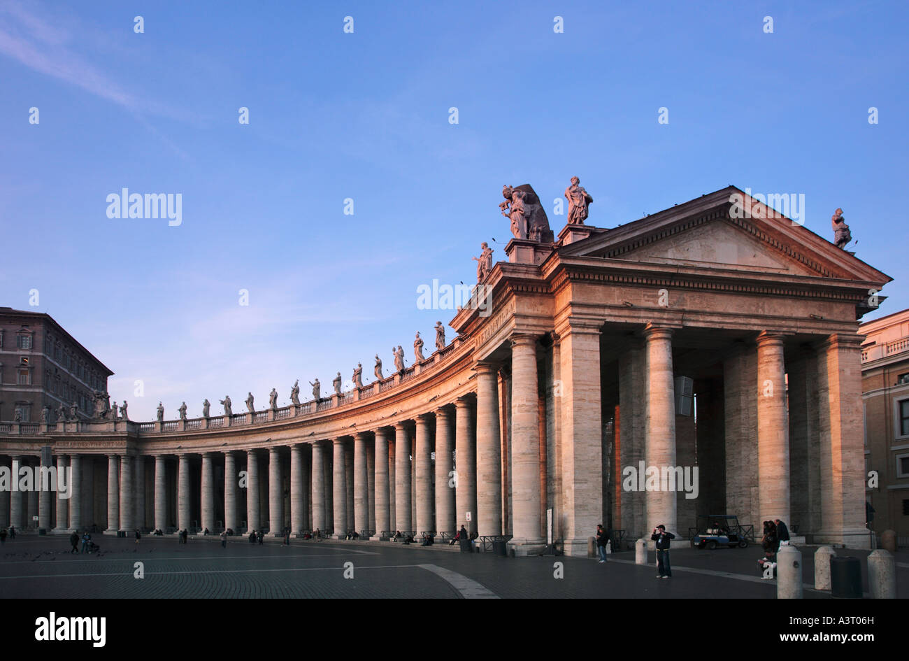 Colonnade enclosing Saint Peter's Square designed by Bernini Vatican ...