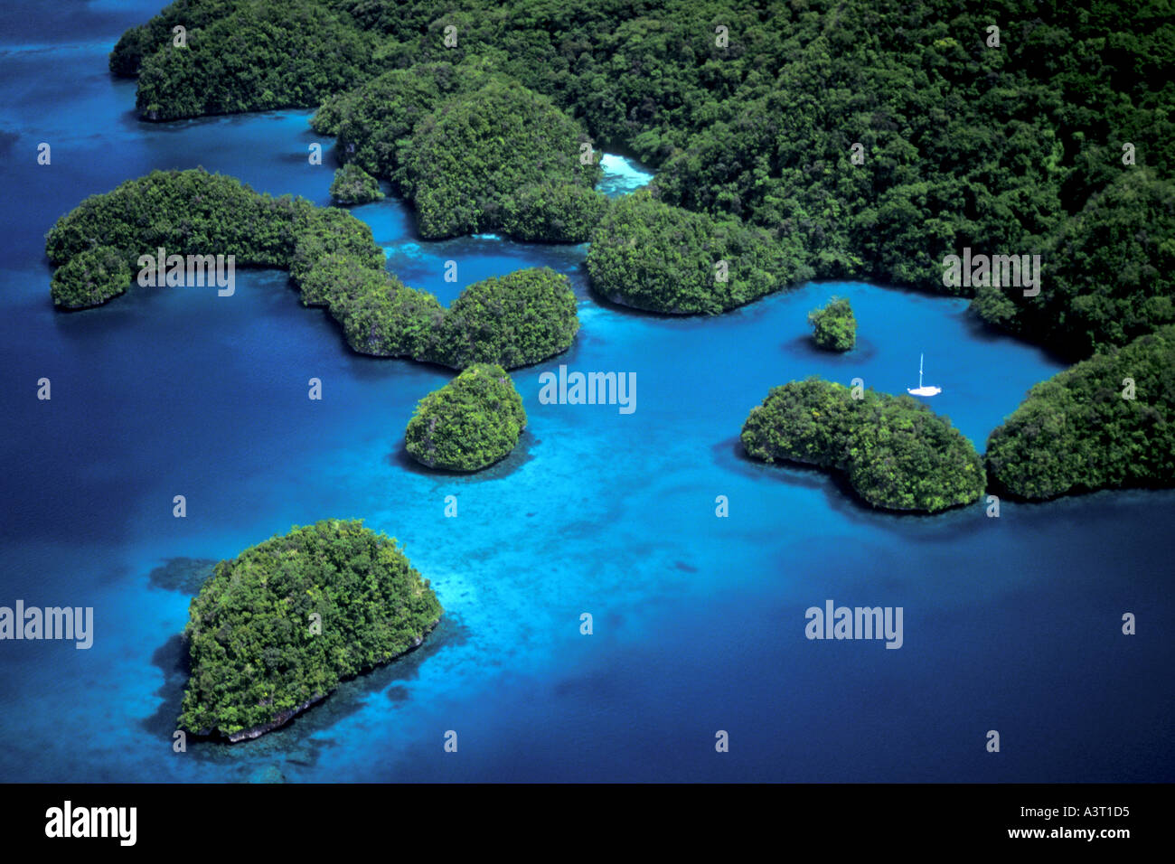 Aerial view of Palau Micronesia Pacific Ocean Stock Photo - Alamy
