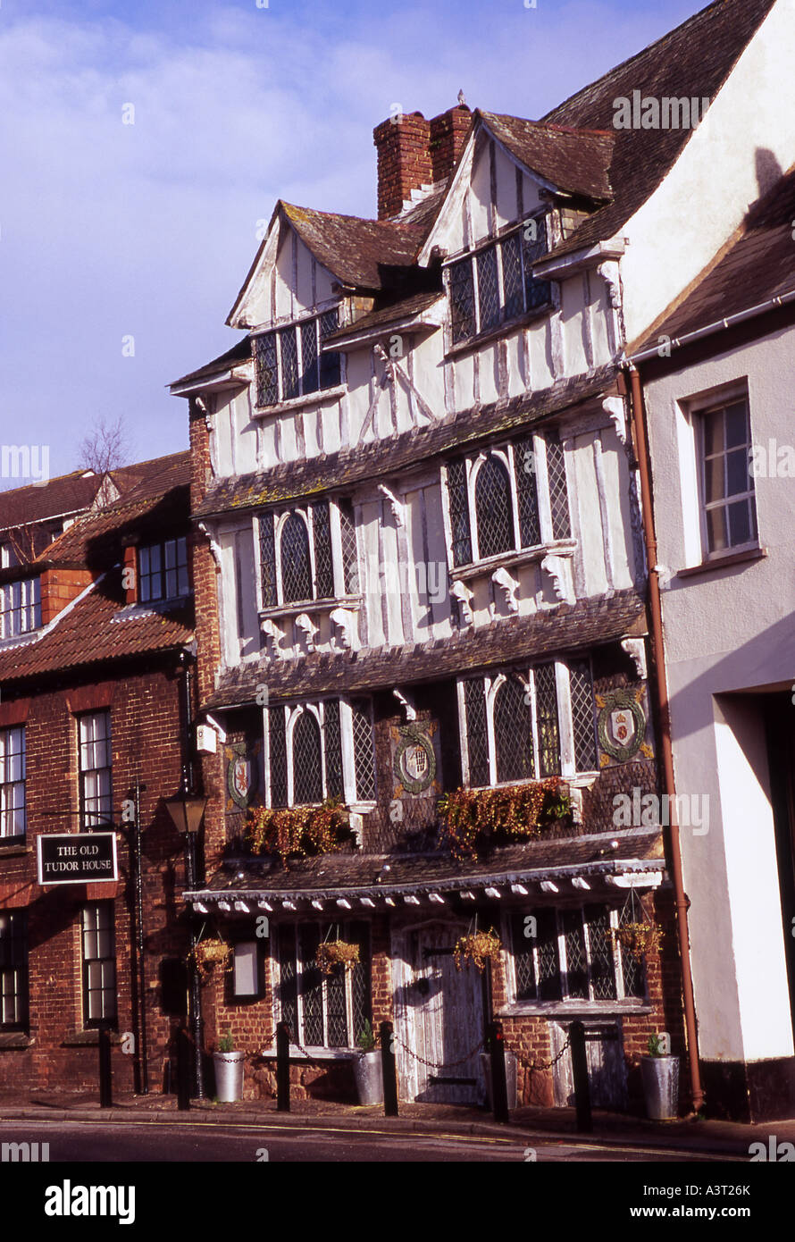 The Tudor House in Exeter, Devon Stock Photo - Alamy
