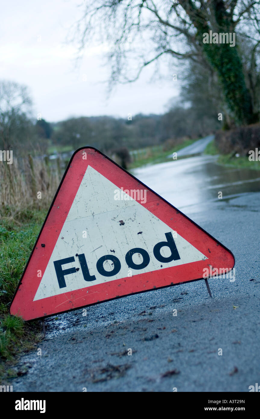 road flooded - Flooding river Teifi in the village of Llechryd near ...