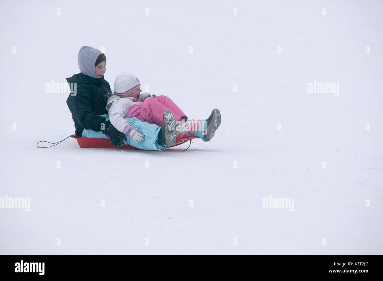 Children sledging in Aviemore, Scotland, UK Stock Photo - Alamy