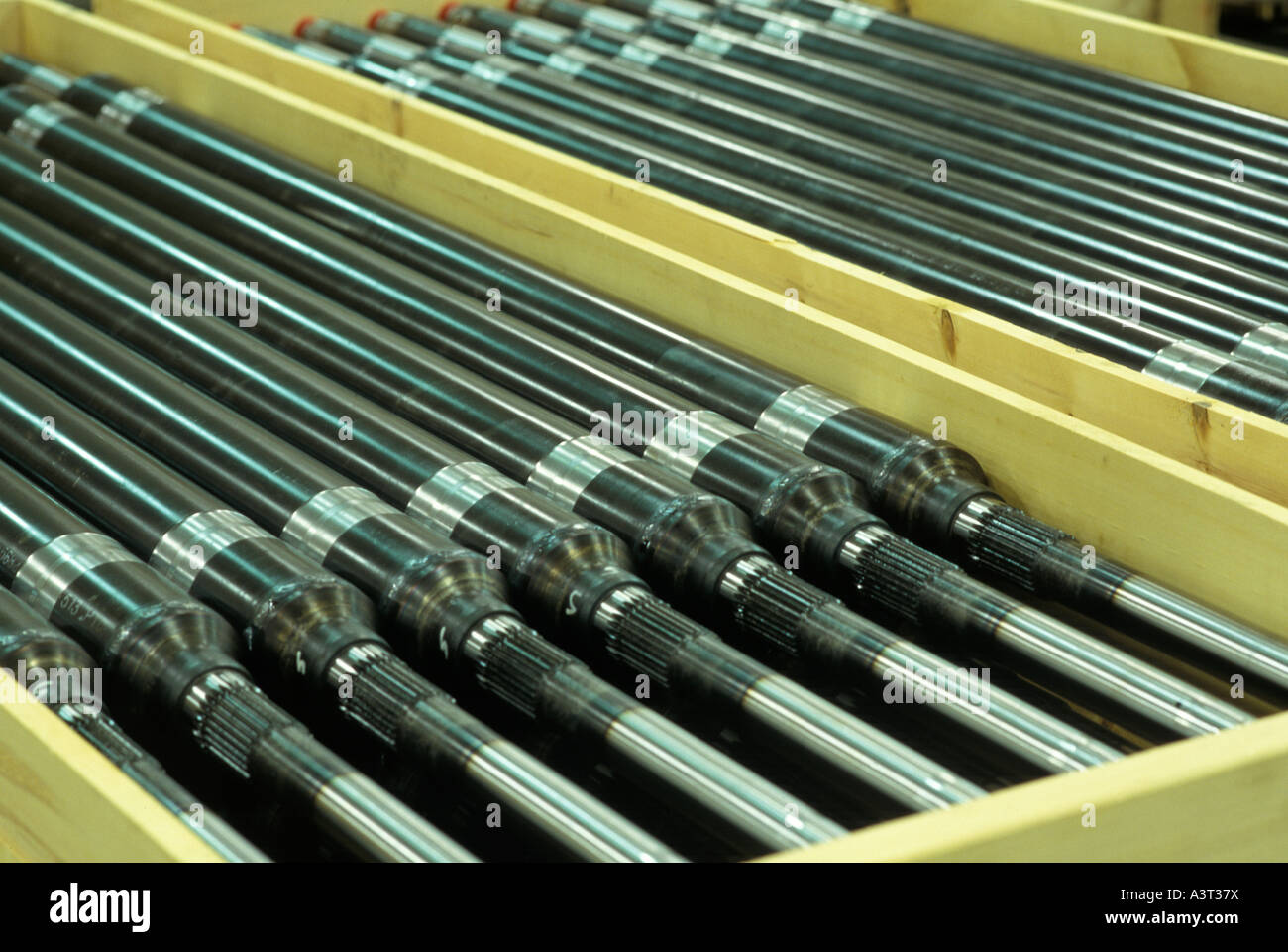 Axles in an axle factory Stock Photo - Alamy