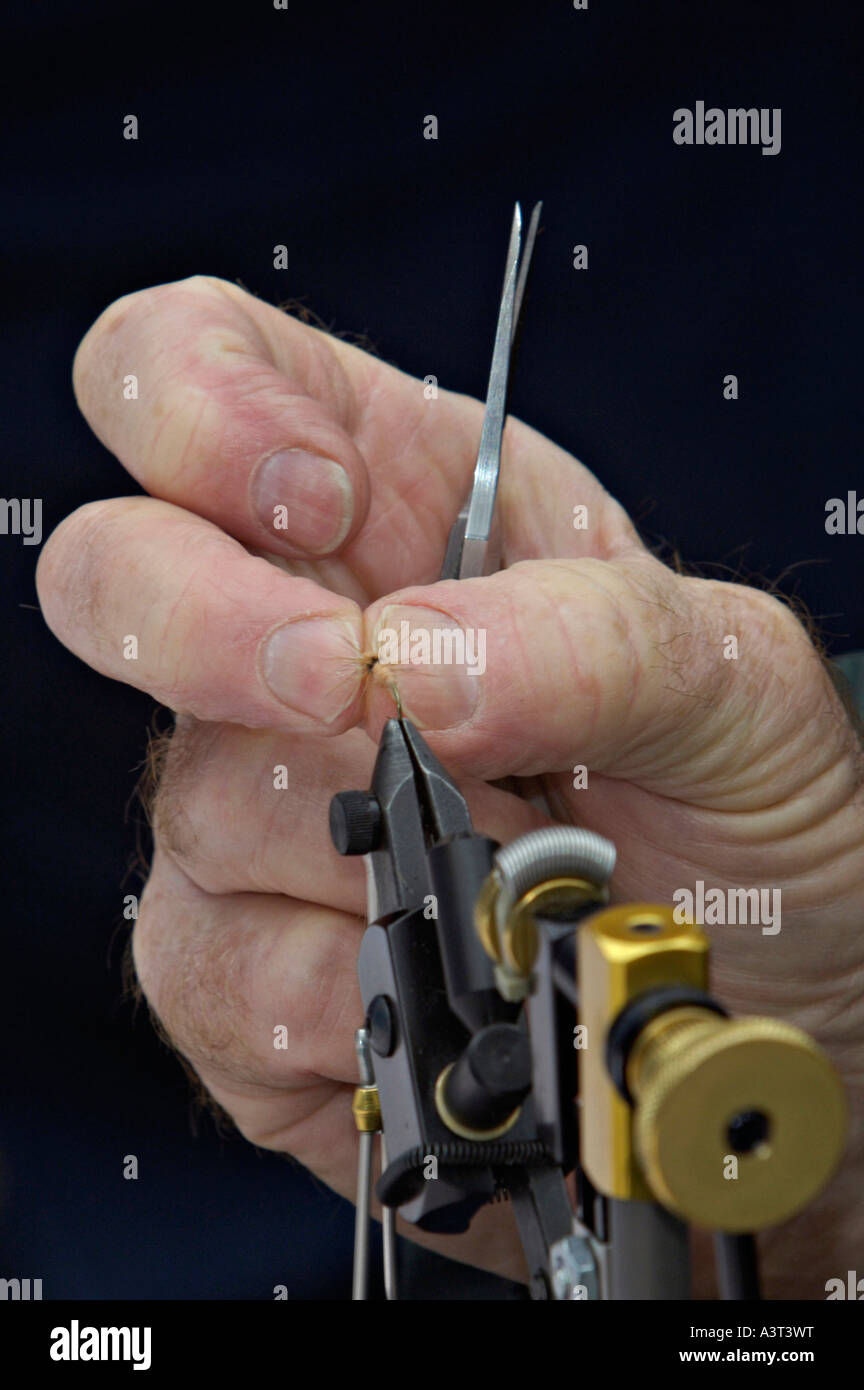 A Fly Tying Demonstration Stock Photo Alamy