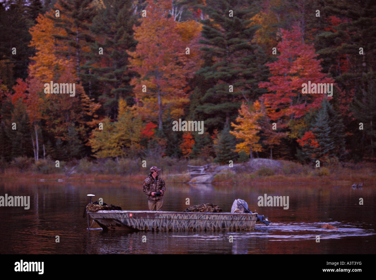 Waterfowl hunting, fall color, Ishpeming, Michigan, Upper Peninsula ...