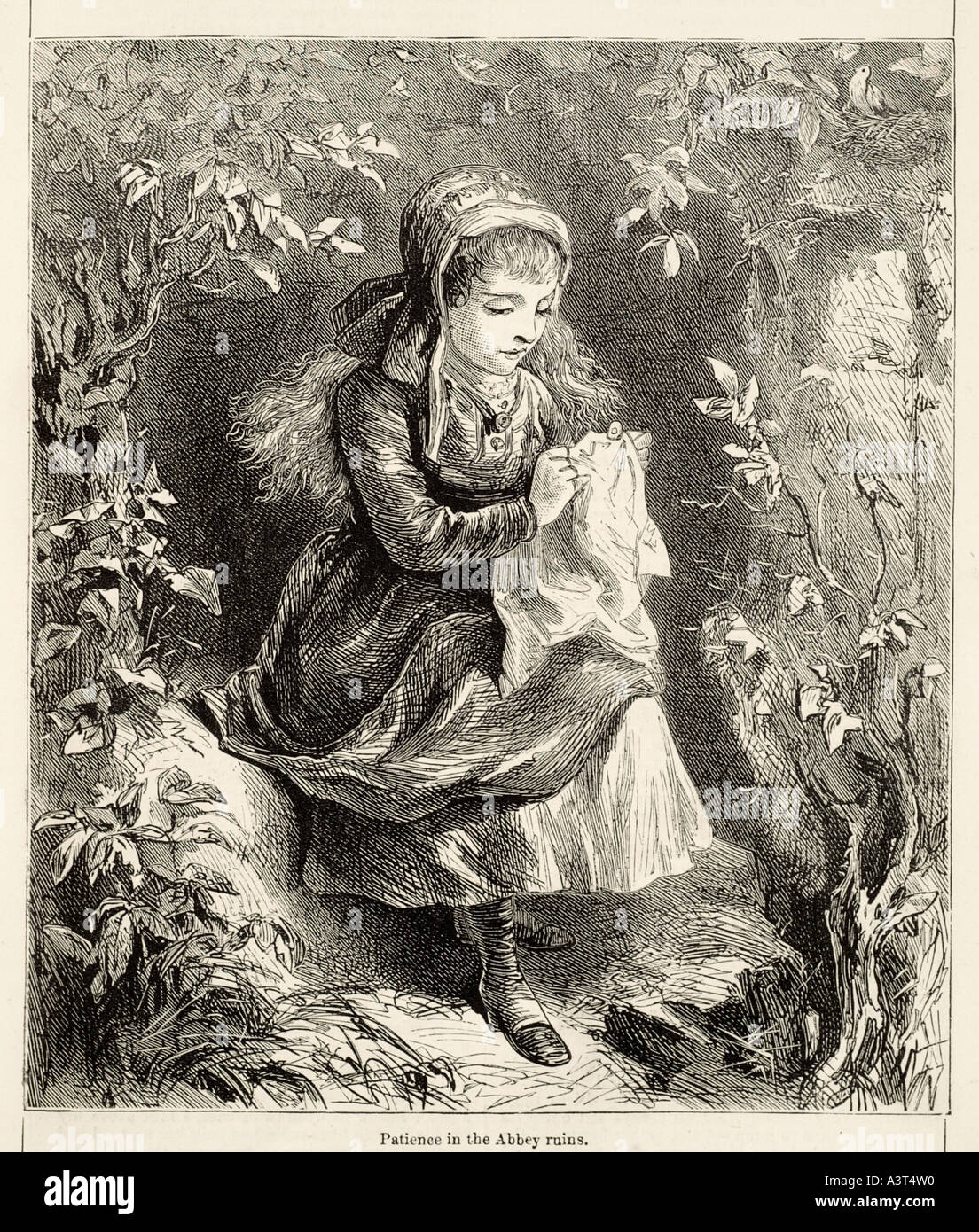 patienceGirl female bonnet sew stitch hoop work skirt boot outdoor sat ...