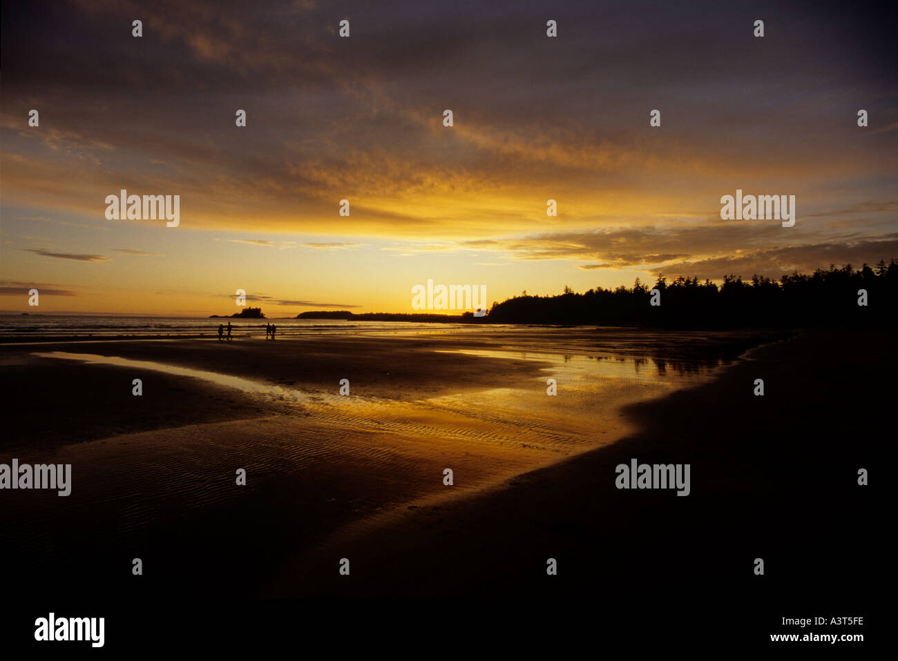 Sunset on Beach of Nanaimo Vancouver Island B C Stock Photo - Alamy