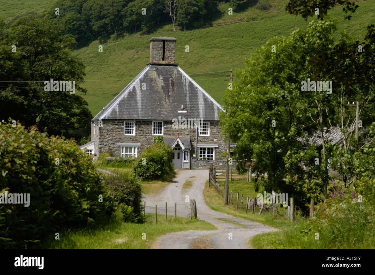 Cemmaes Bychan farmhouse built in 1632 near Cemmaes Powys, with ...