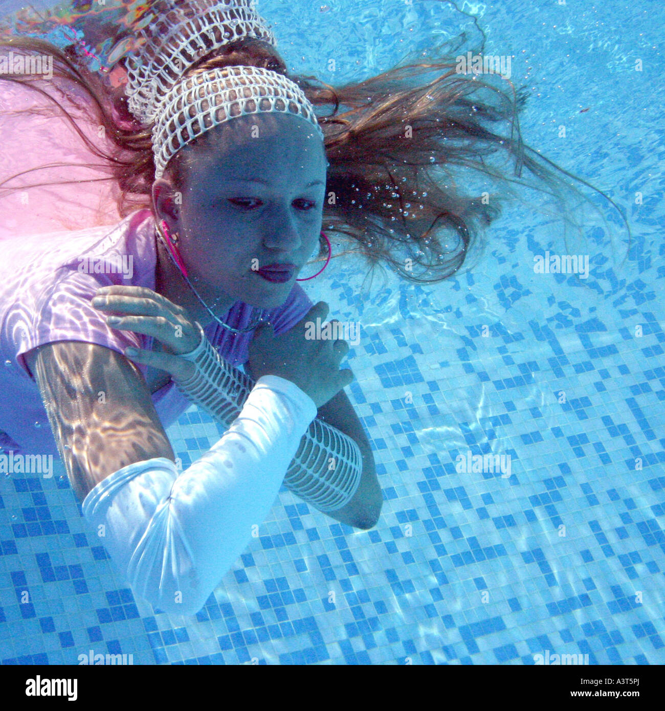naiad in swimmingpool Stock Photo - Alamy