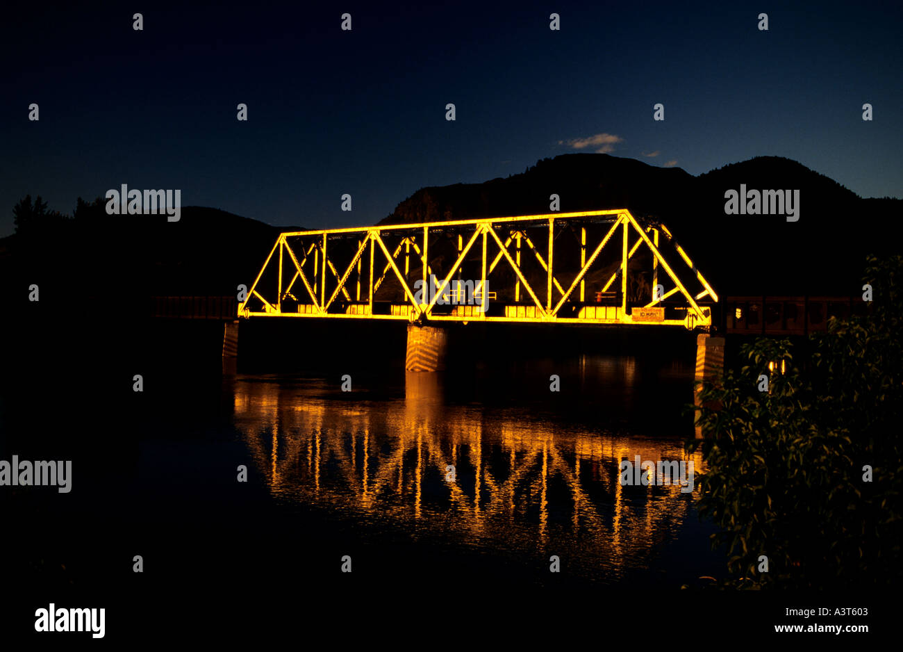 Railway Bridge in Kamloops B C Stock Photo - Alamy