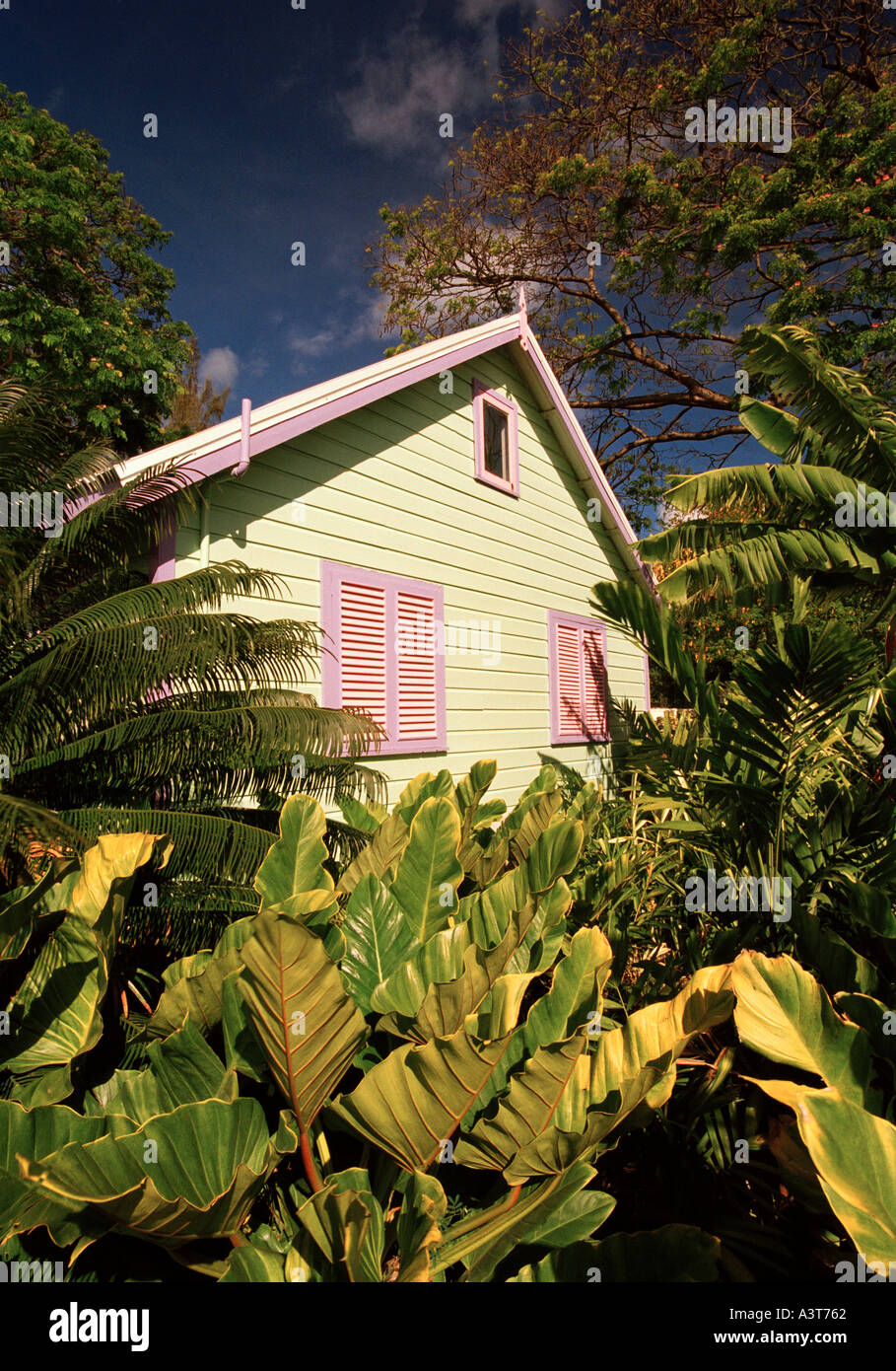 Barbados traditional wooden house caribbean hi-res stock photography ...