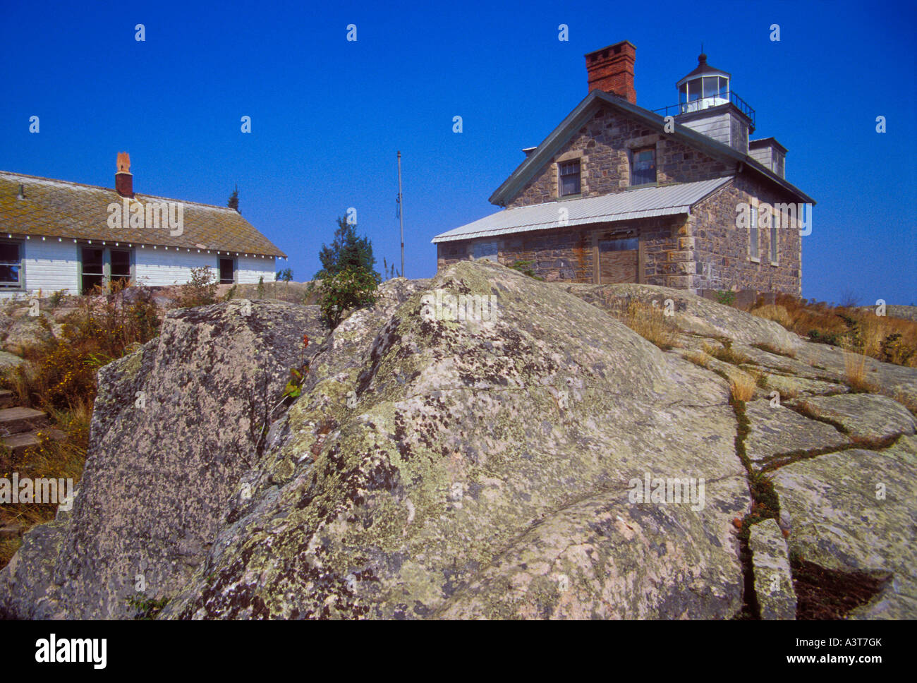 THE HURON ISLAND LIGHTHOUSE IN THE HURON ISLANDS NATIONAL WILDLIFE ...