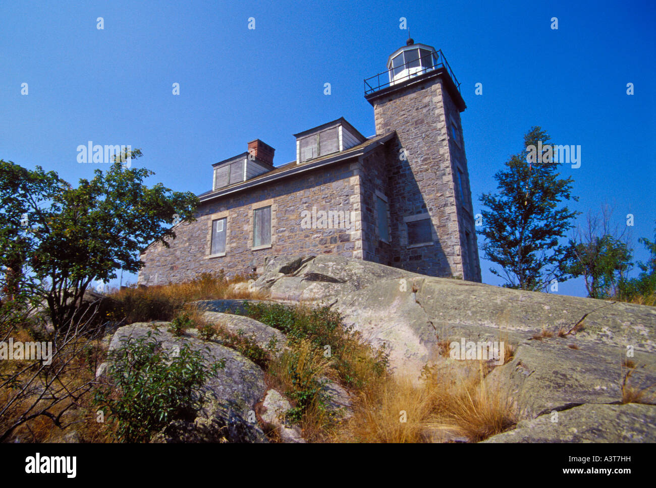 THE HURON ISLAND LIGHTHOUSE IN THE HURON ISLANDS NATIONAL WILDLIFE ...