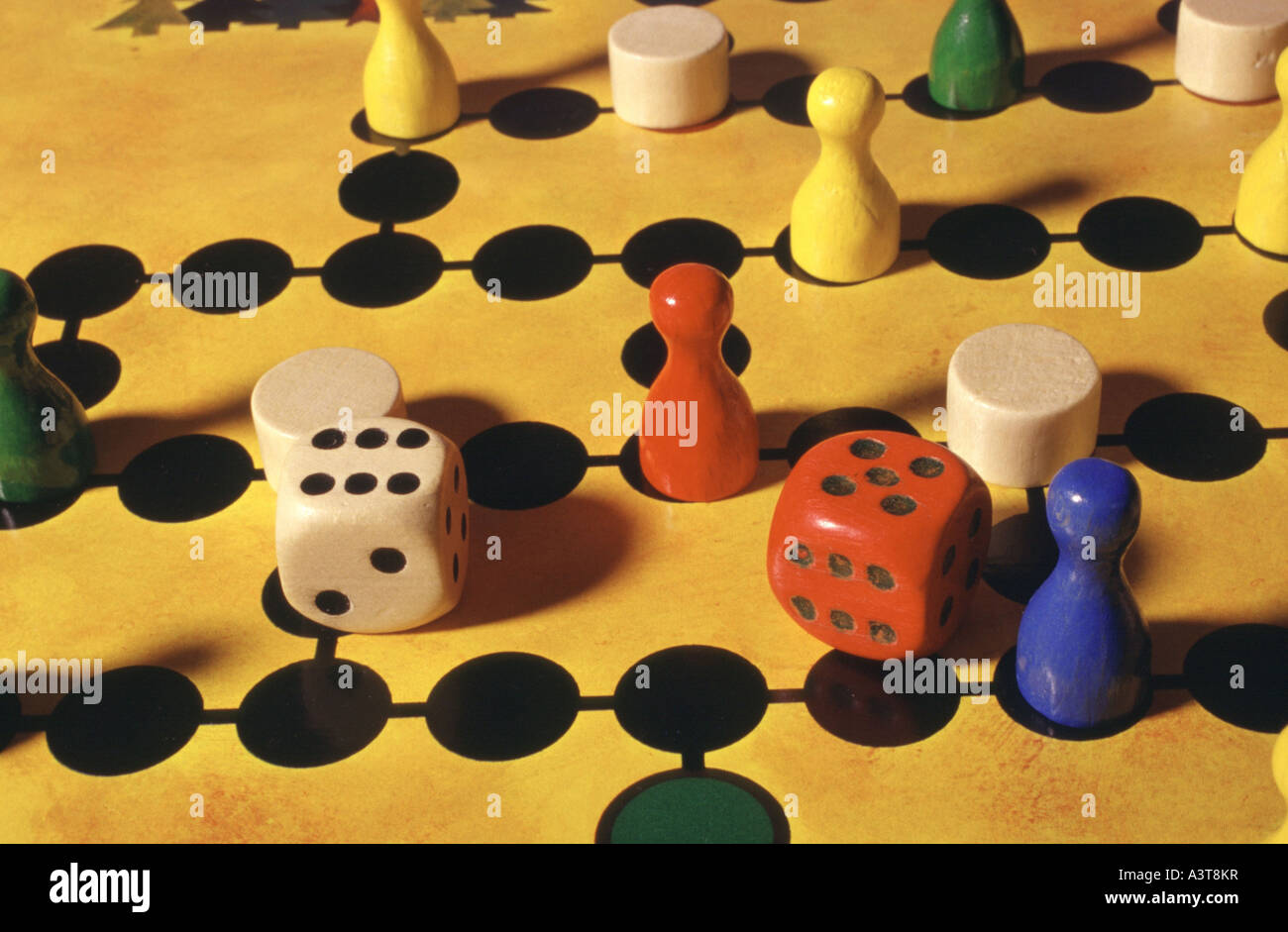 barricade board with token and cube Stock Photo - Alamy