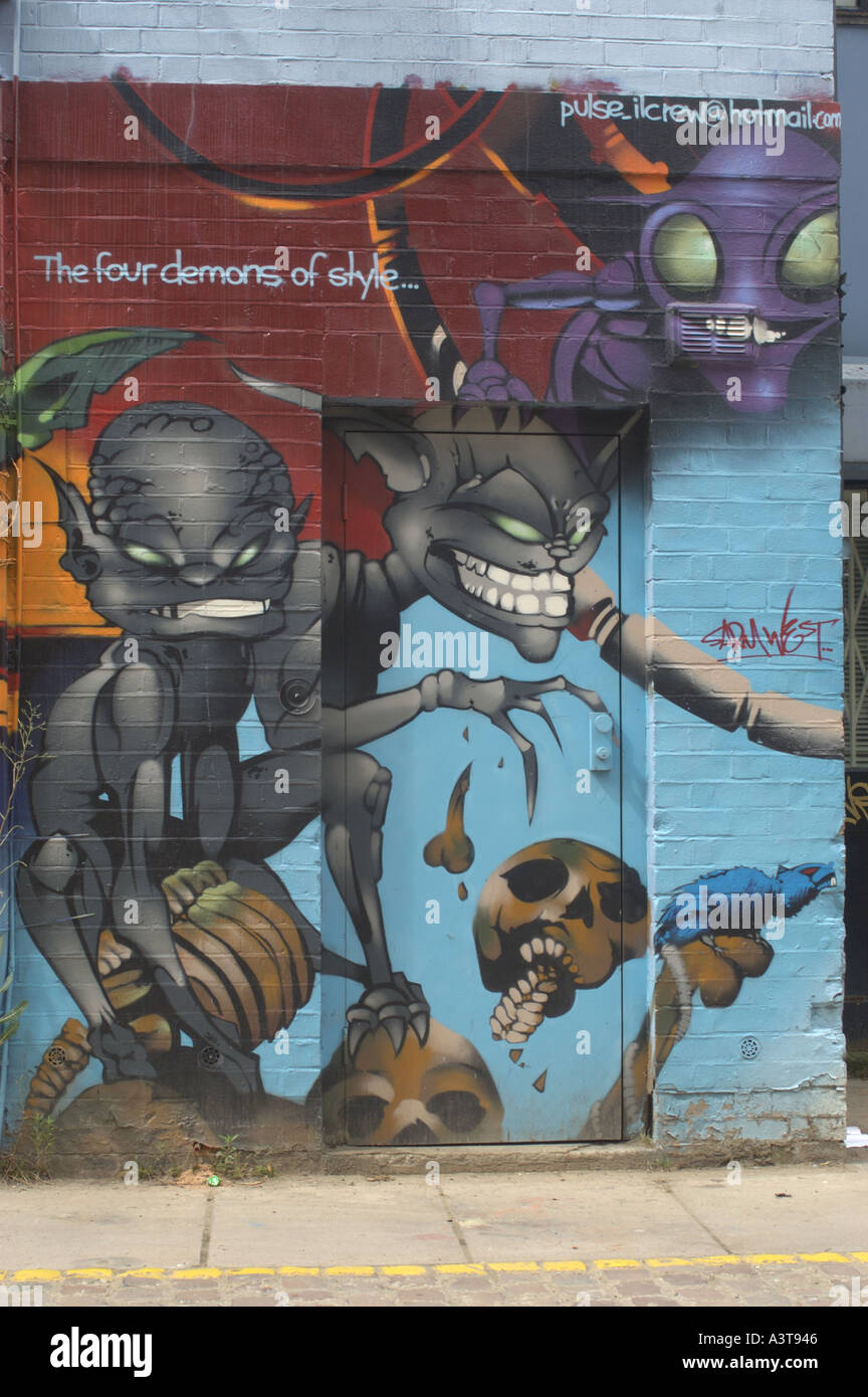 Graffiti on building in Ladbrooke Grove West Stock Photo - Alamy