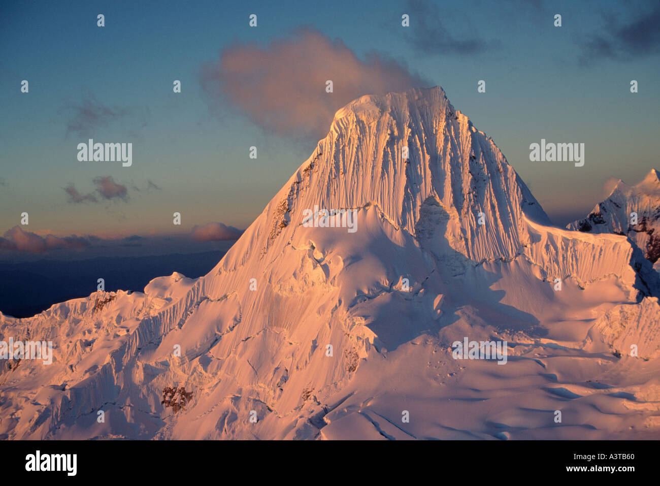 Allpomayo Peak 19,800' in the Cordillera Blanca range in Peru, South ...