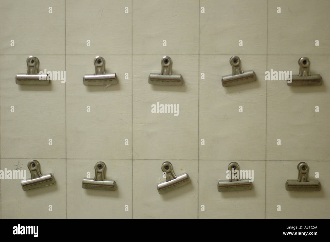 business concept organizational clips on a board in an office Stock ...