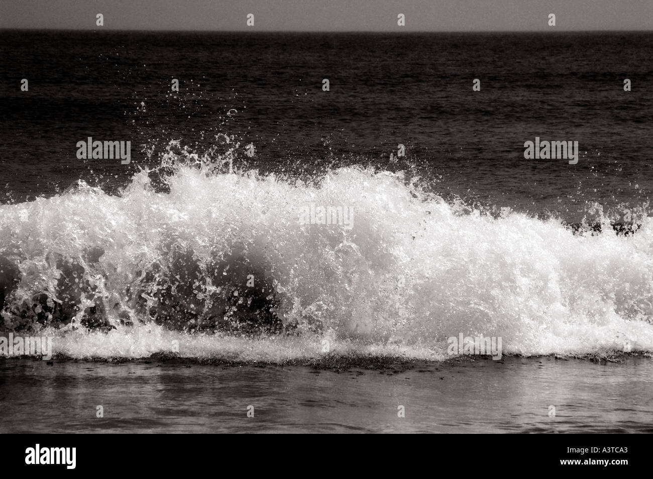 Wave Waves crashing on beach Block Island Rhode Island USA RI Stock ...