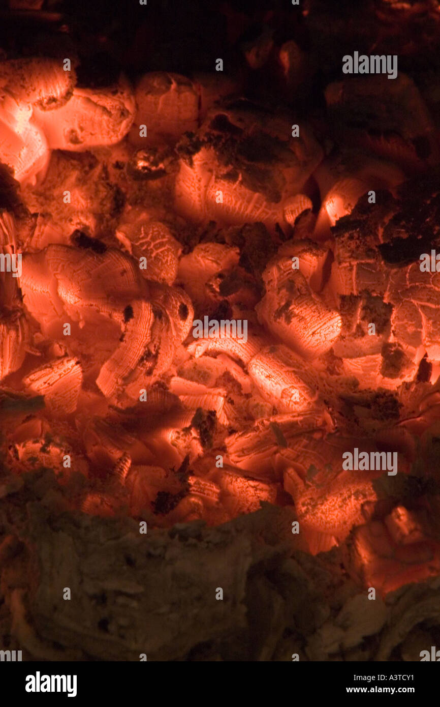Burning logs alight inside a wood burning stove Stock Photo - Alamy