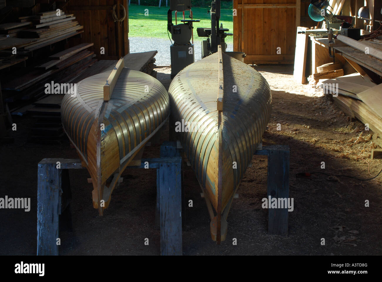Wooden Boat building school Brooklin Maine Stock Photo - Alamy