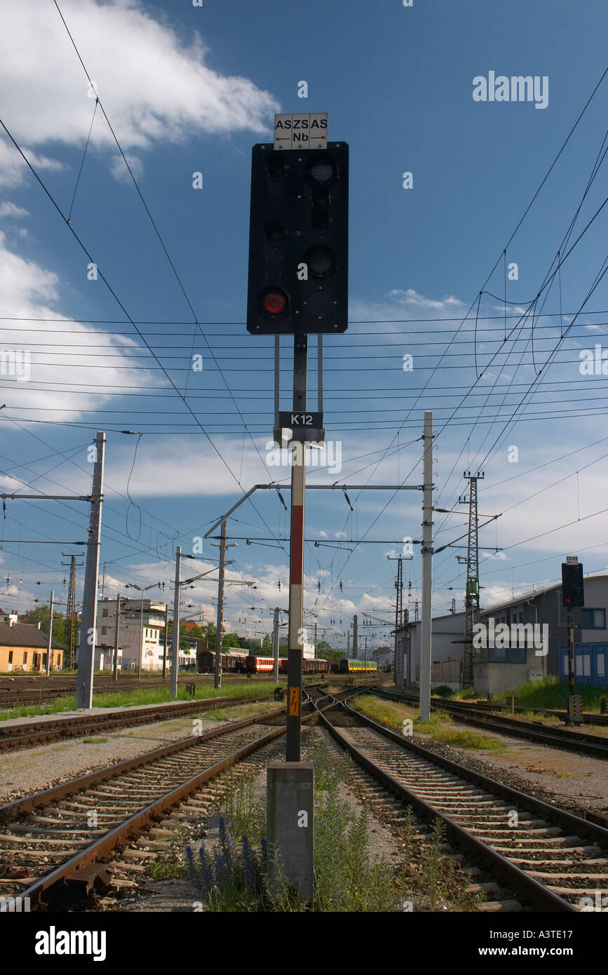 Train signal hi-res stock photography and images - Alamy