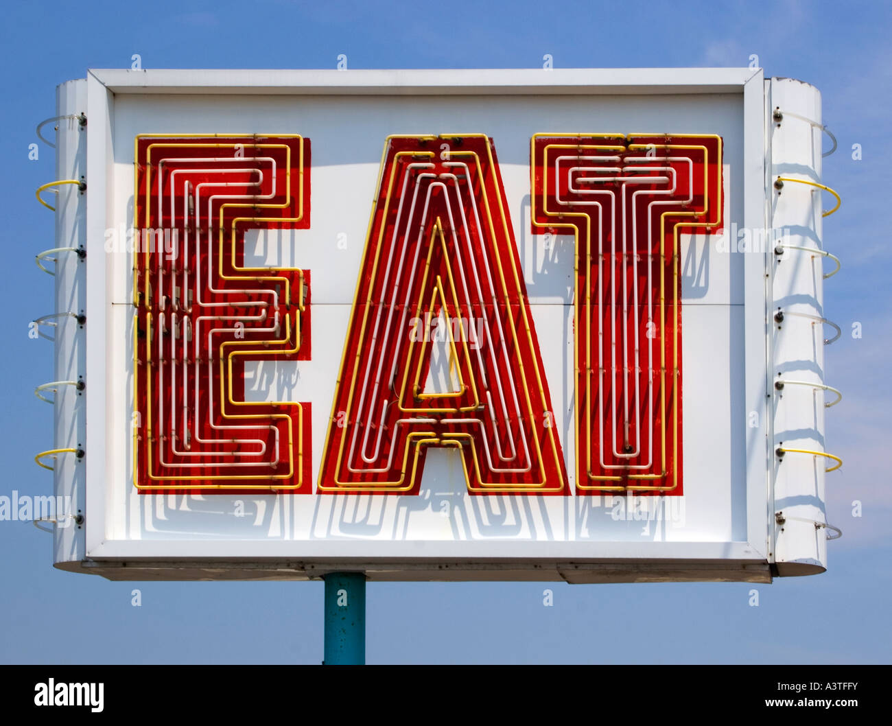 Eat Sign outside a restaurant in Saugus Massachusetts Stock Photo - Alamy