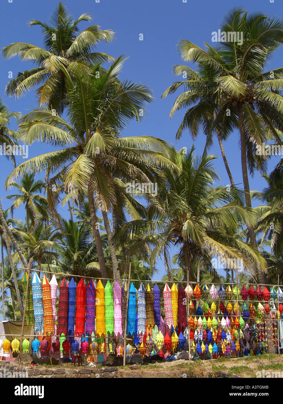 The flea market in Anjuna (State of Goa-India Stock Photo - Alamy