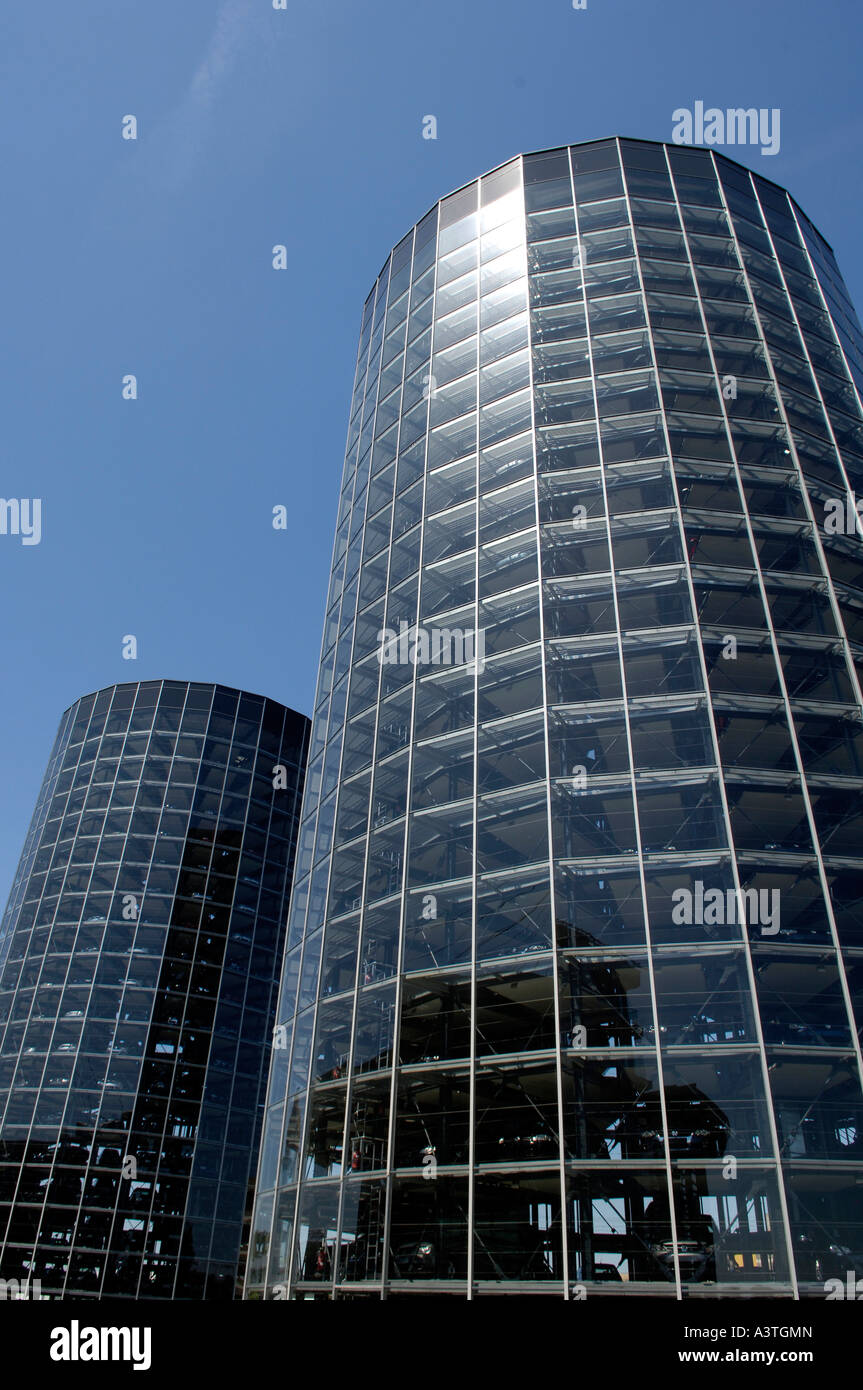 VW-towers of Autostadt (car-city) Wolfsburg, Niedersachsen, Germany ...