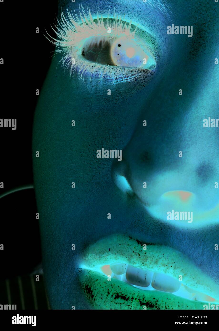 Face Close ups Female Stock Photo - Alamy