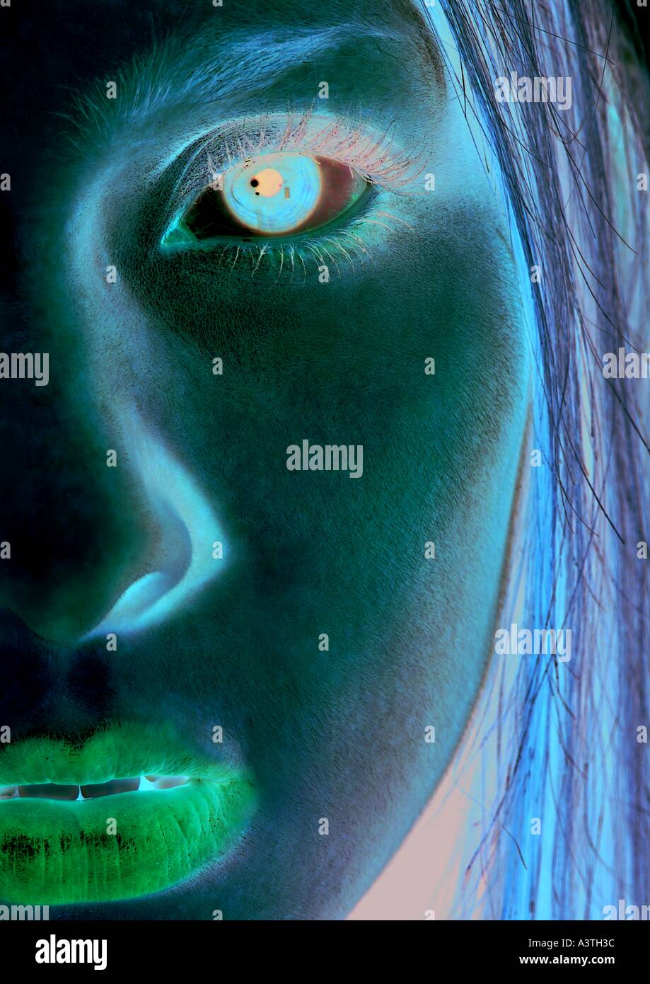 Face Close ups Female Stock Photo - Alamy
