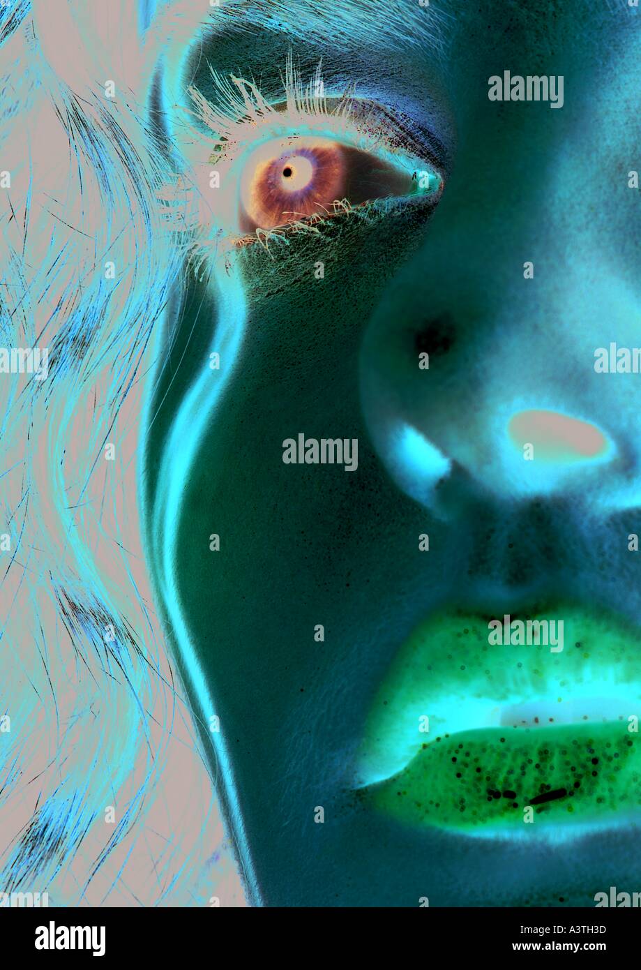 Face Close ups Female Stock Photo - Alamy