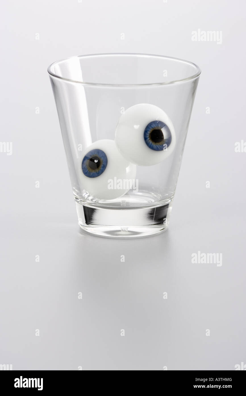 Two glasseyes in a glas Stock Photo - Alamy