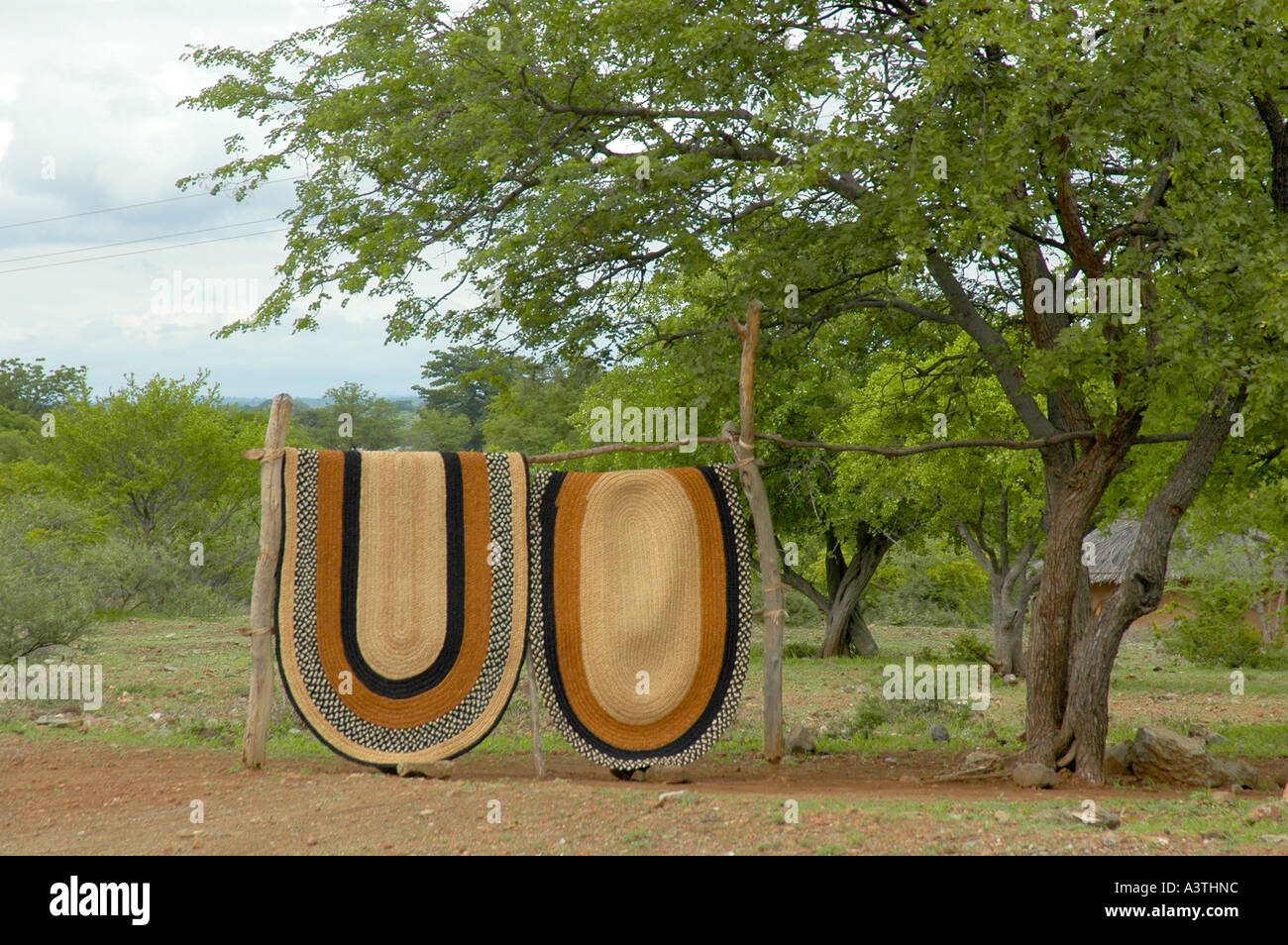 tourist curios made from bark of baobab tree, Zimbabwe Stock Photo - Alamy