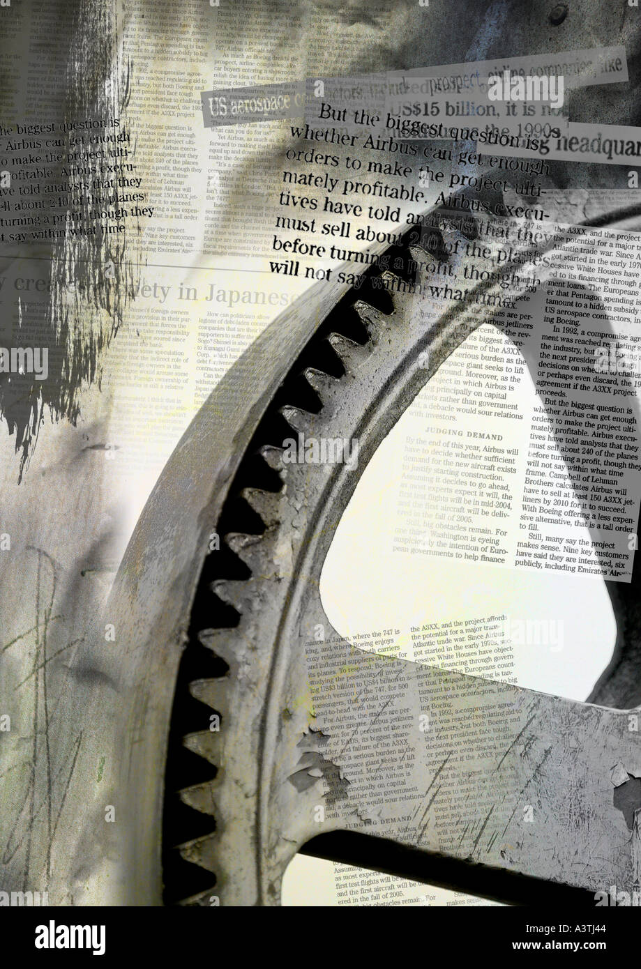 Arrangement art cog wheel hi-res stock photography and images - Alamy