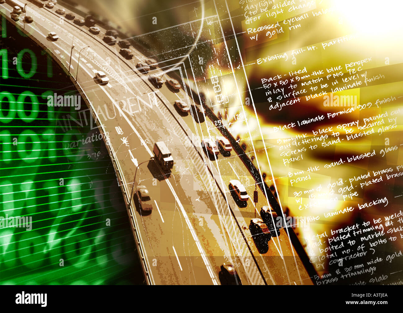 Superimposed code hi-res stock photography and images - Alamy