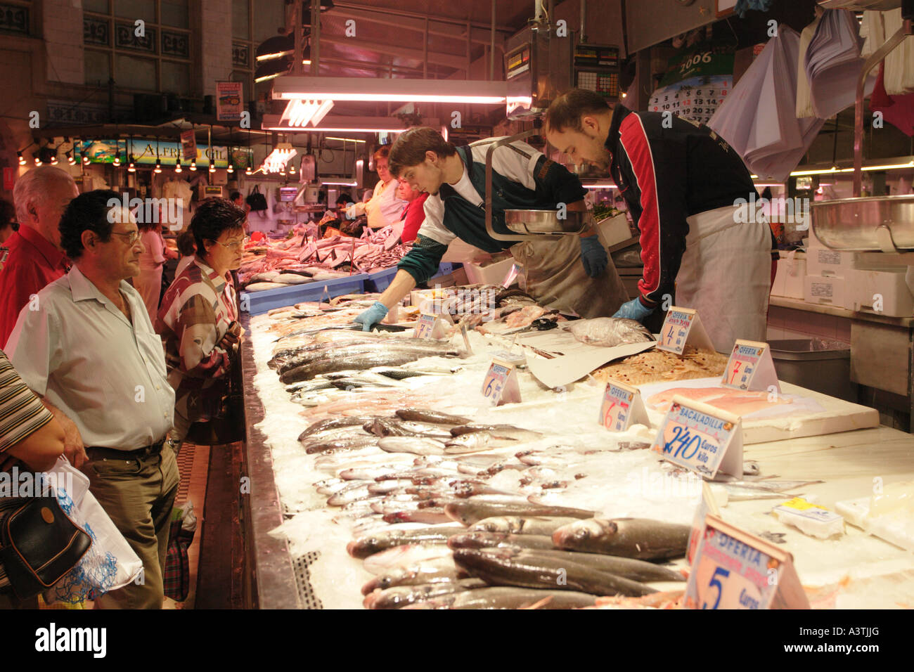 Valencia Spain the Central Market Mercado offers a wide range of fresh ...