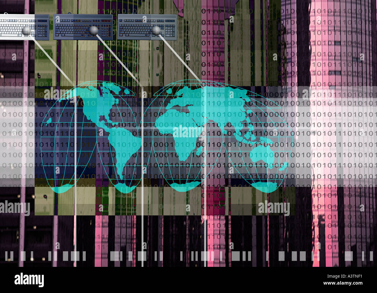 Superimposed code hi-res stock photography and images - Alamy