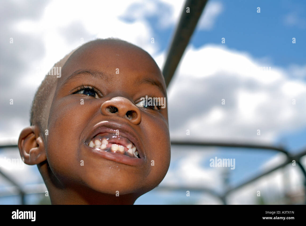 Toothless Kenyan boy making funny faces Maralal Northern Kenya Stock ...