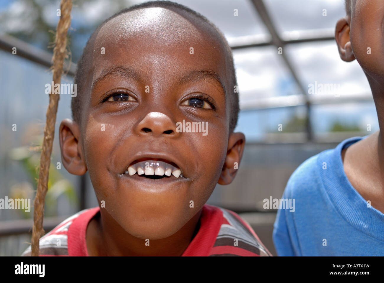 Little Kenyan boys making funny faces Maralal Northern Kenya Stock ...