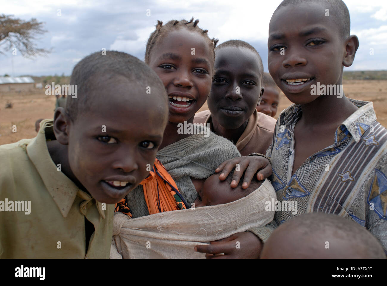 Kenyan children in the streets of Rumuruti Kenya Stock Photo - Alamy